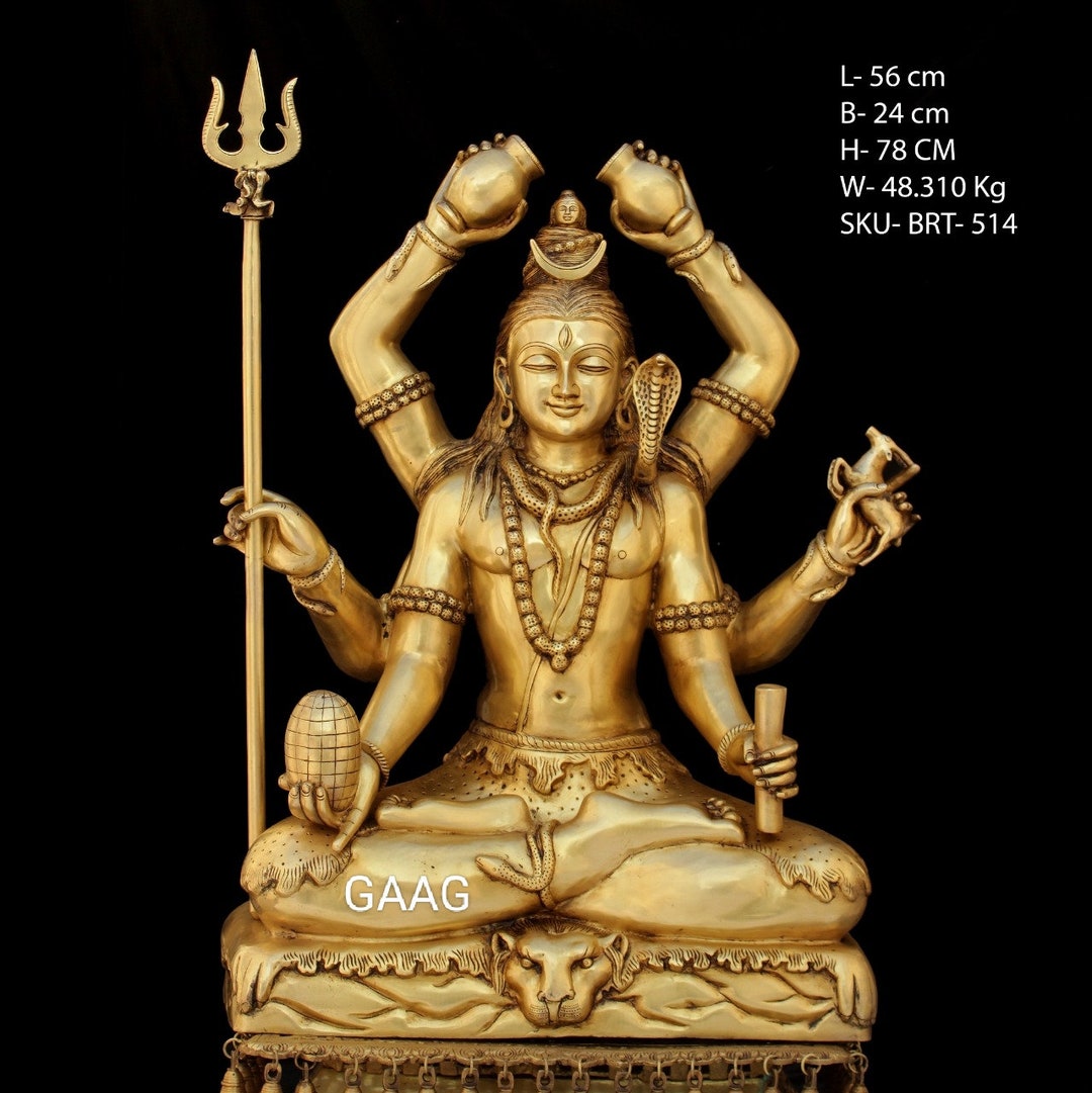 Buy Brass Figure of Lord Shiva (the Creator and Destroyer , Master of ...