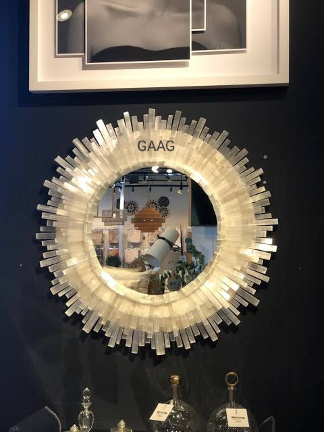 Handmade Selenite Spiked Sunburst Mirror – Luxury Crystal Wall Art ...