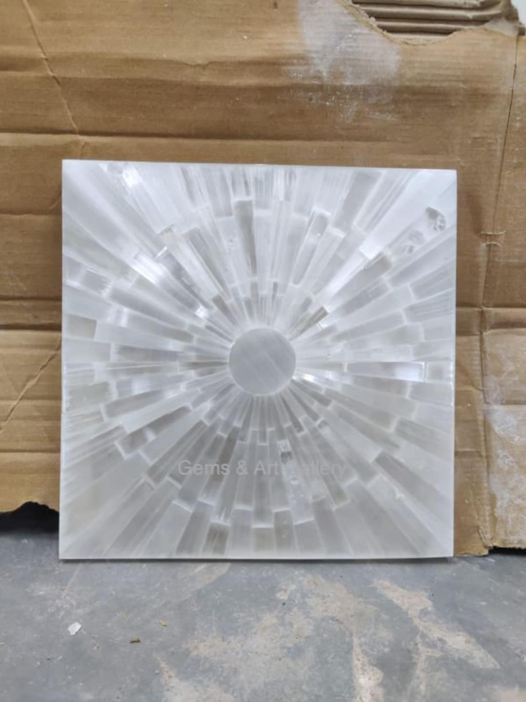 Selenite Square Table Top | Dining Table Top | Living Room Table Top ...