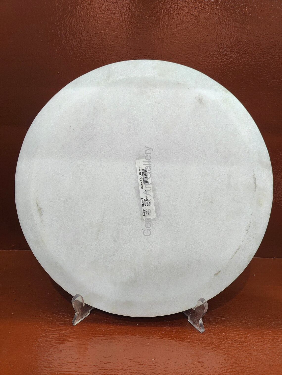 Round Makrana Marble Plate Studded With Real Gemstone | Inlay Work With ...