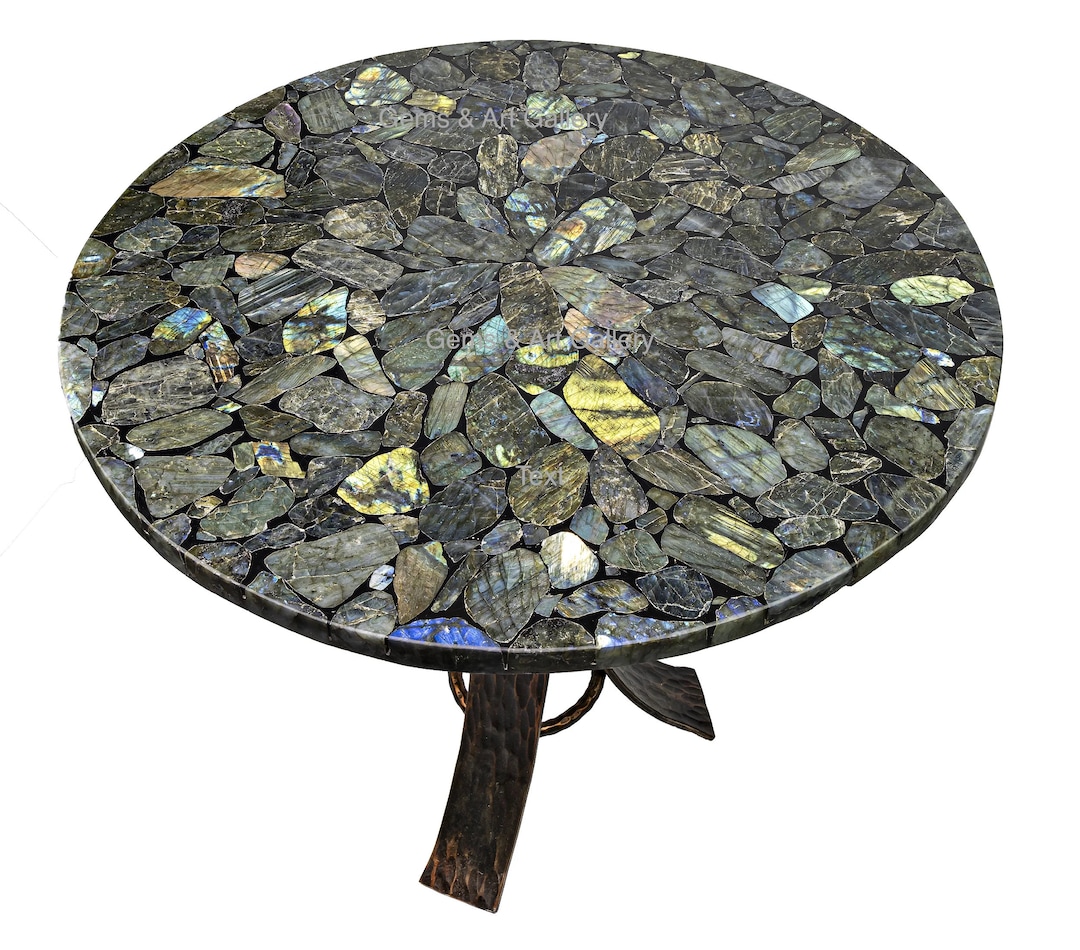 Labradorite Round Table Top | Dining Table Top | Coffee Table Top ...