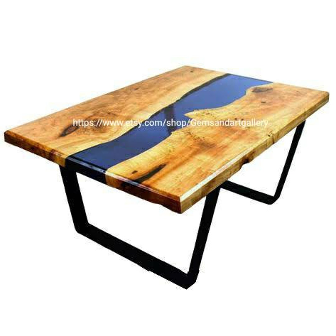 Epoxy Resin Wood Table Top | Dining Table Top | Live Edge Table Top ...