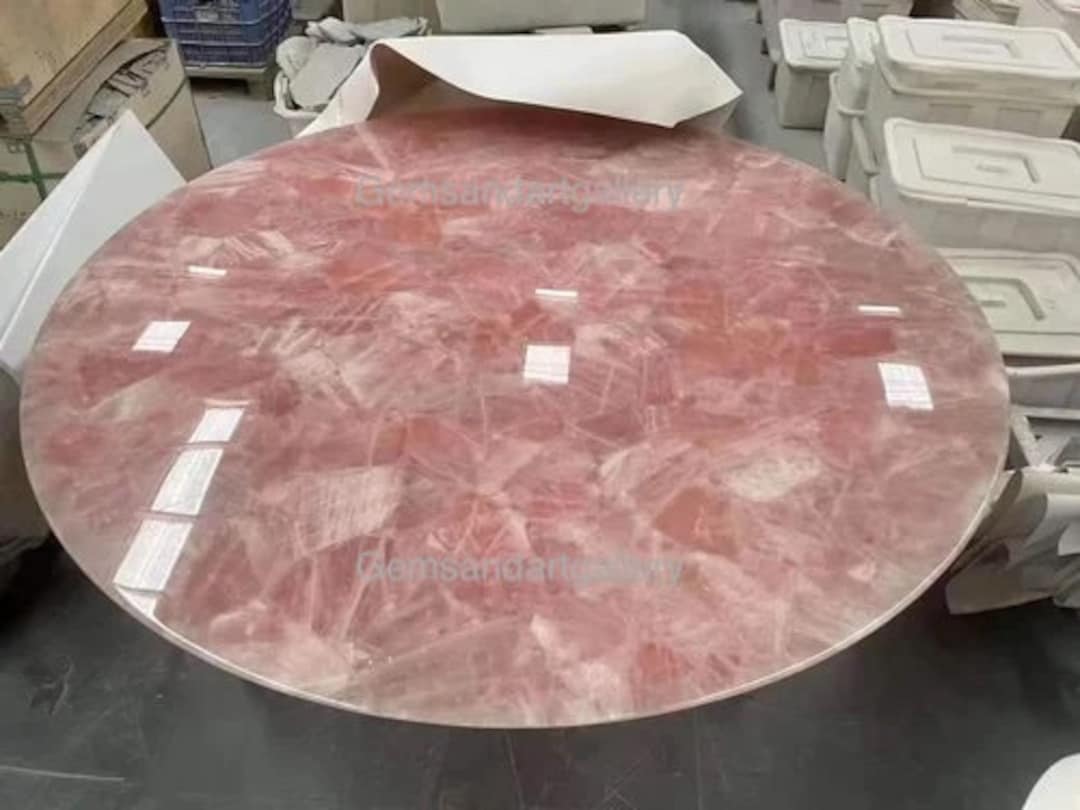 Rosequartz Round Table Top | Dining Table Top | Coffee Table Top ...