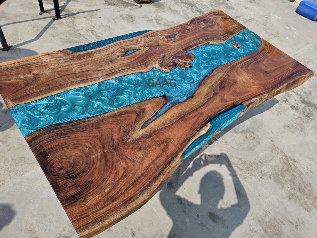 Acacia Wood Epoxy Resin Table Top | Dining/ Bartop Table Top | Live ...