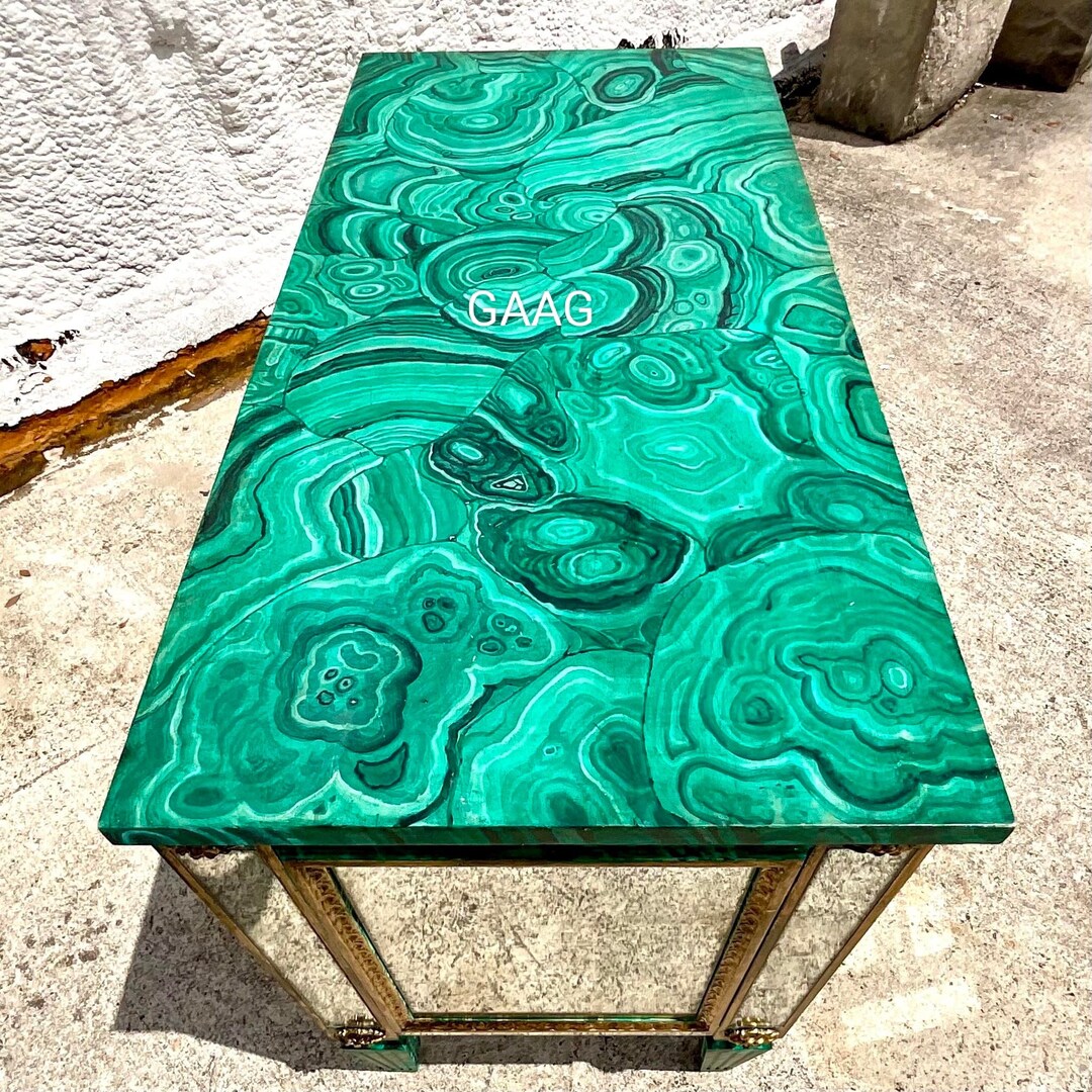 Natural Rectangular Malachite Table Top Dining Table Top Coffee Table ...