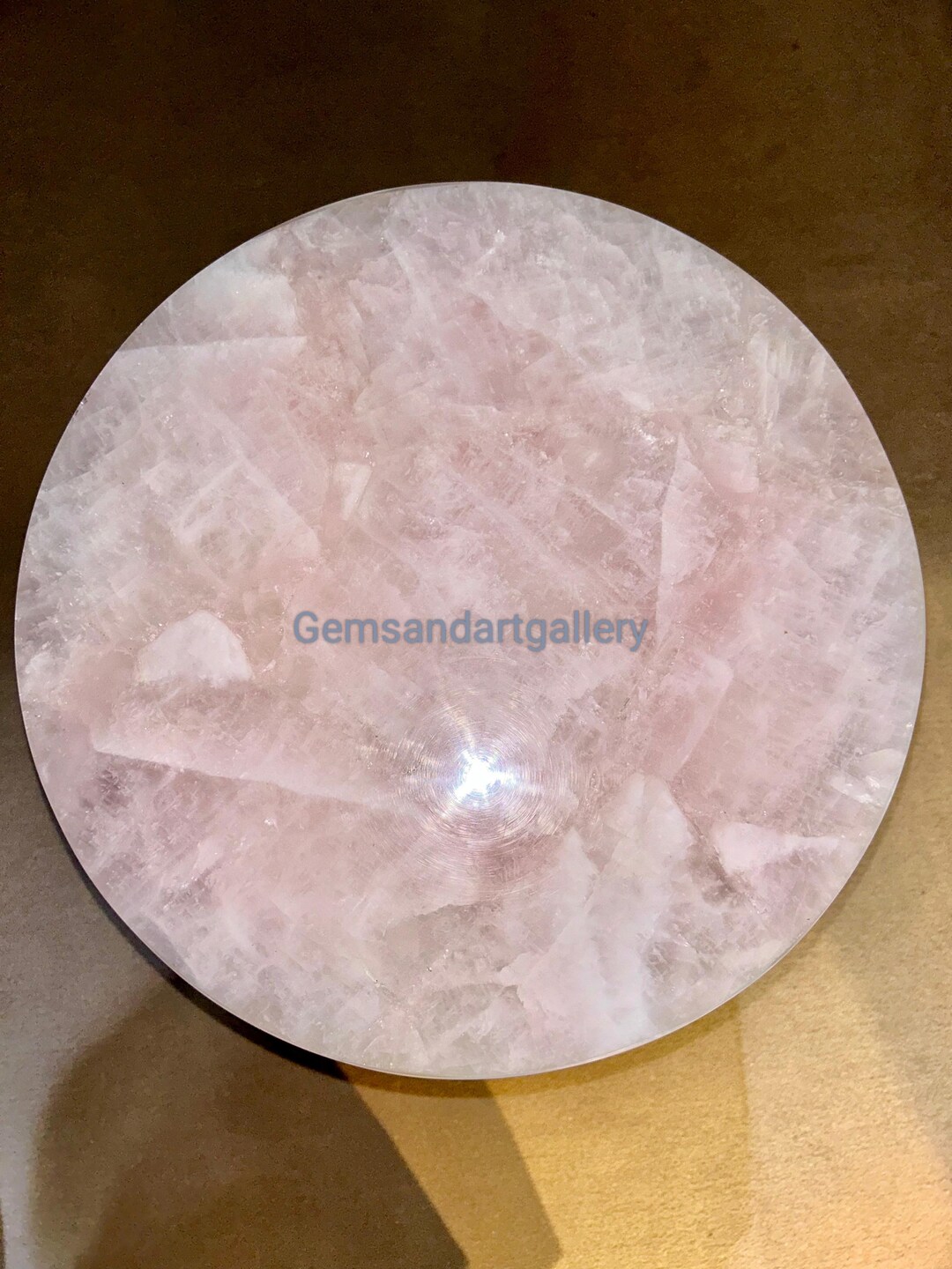 Rose Quartz Round Table Top | Dining Table Top | Coffee Table Top ...
