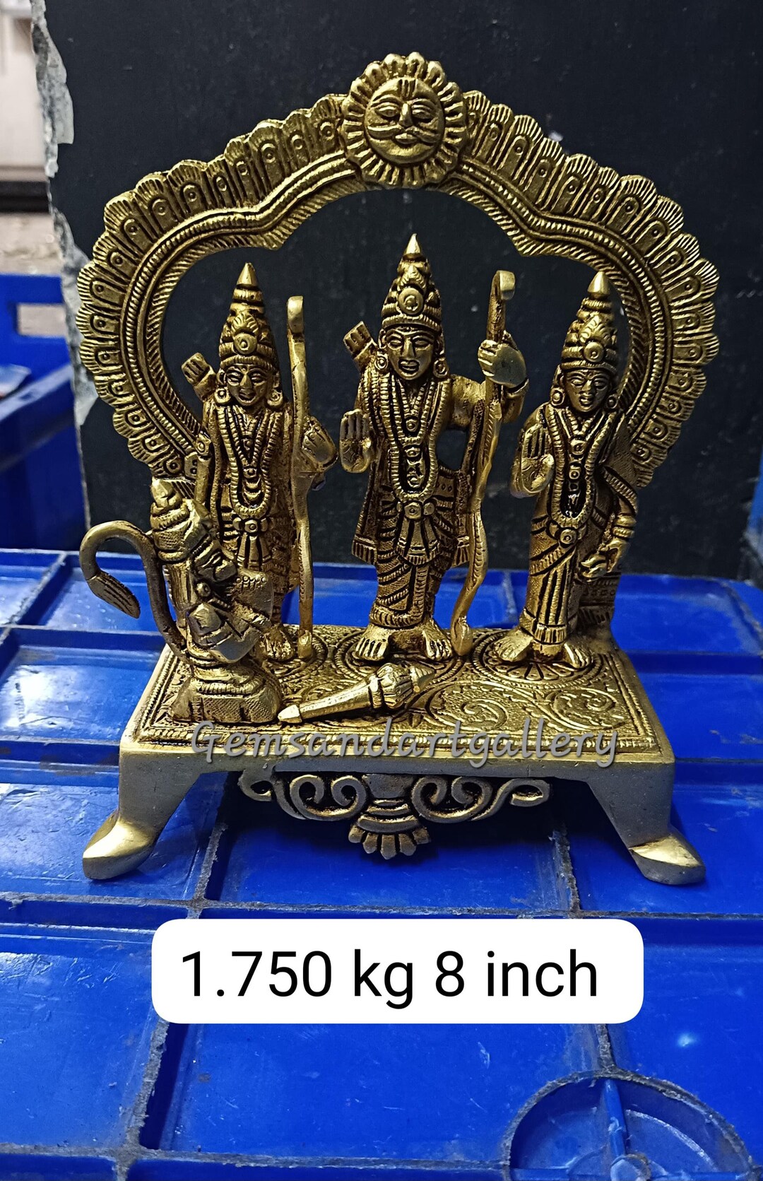 Brass Figure of Ram Darbar / Rama Rajya / Divine Representation of Lord ...
