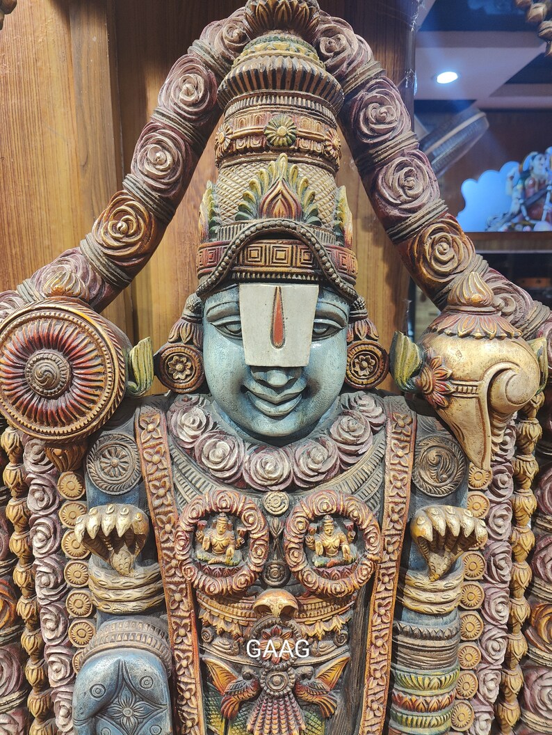 Wooden Figure of Shri Balaji / Lord Balaji / Indian God - Etsy