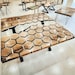 Clear Resin Honeycomb Epoxy Table Top With Acacia Wood, Table, Live ...