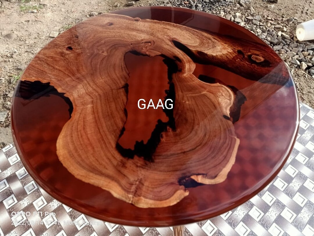 Red River Epoxy Table Top With Acacia Wood | Dining Table Top | Live ...