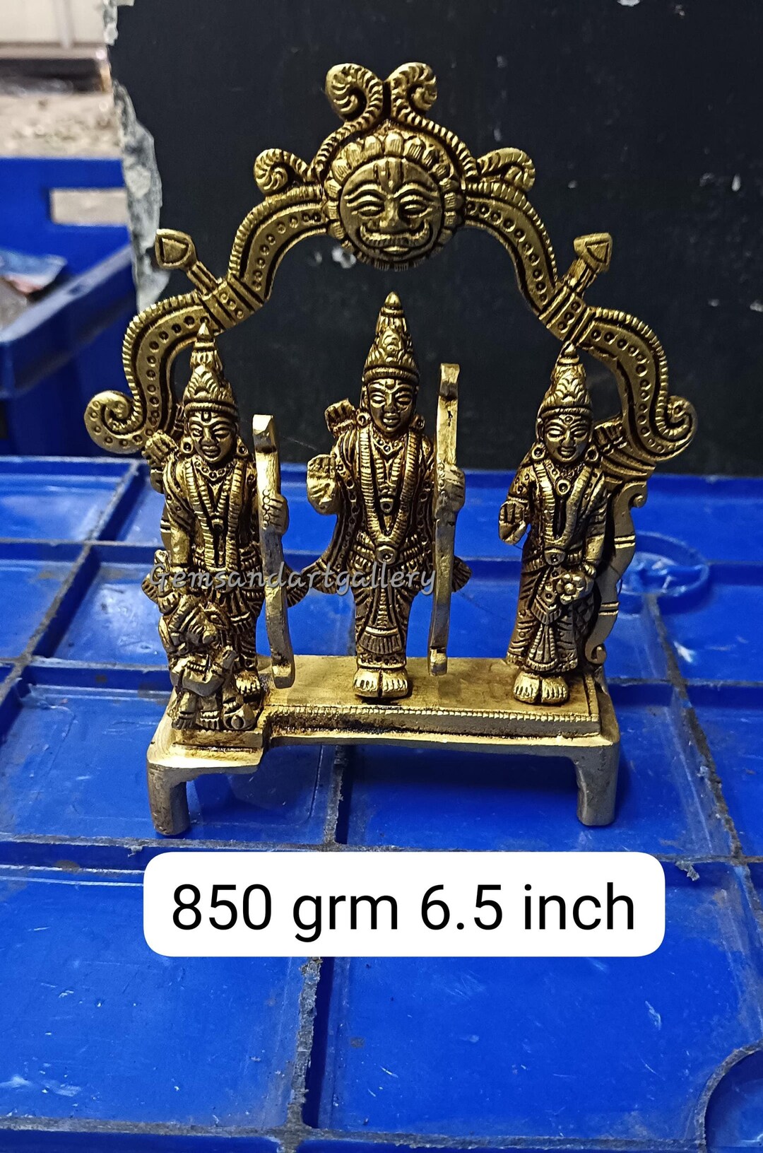 Brass Figure of Ram Darbar / Rama Rajya / Divine Representation of Lord ...