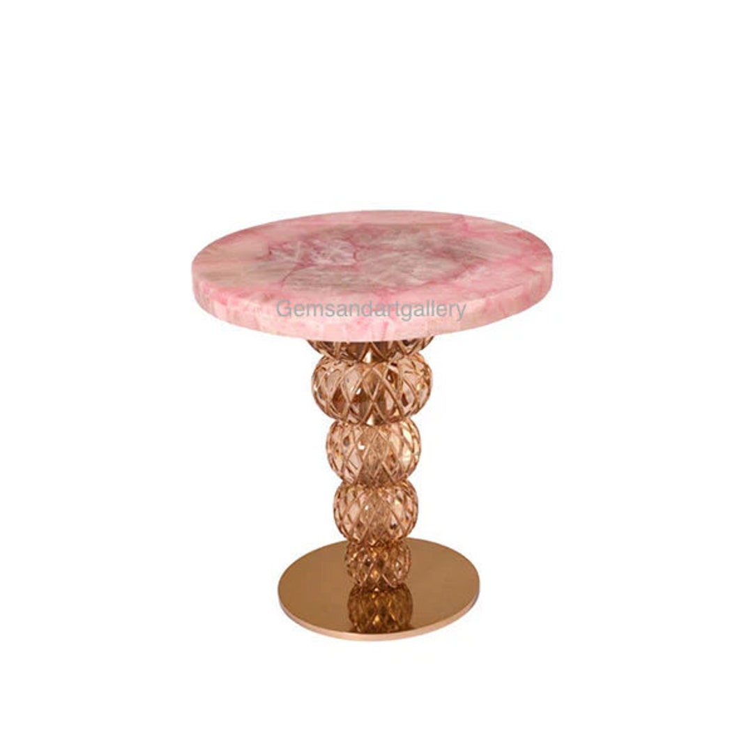 Rose Quartz Round Table Top | Dining Table Top | Coffee Table Top ...