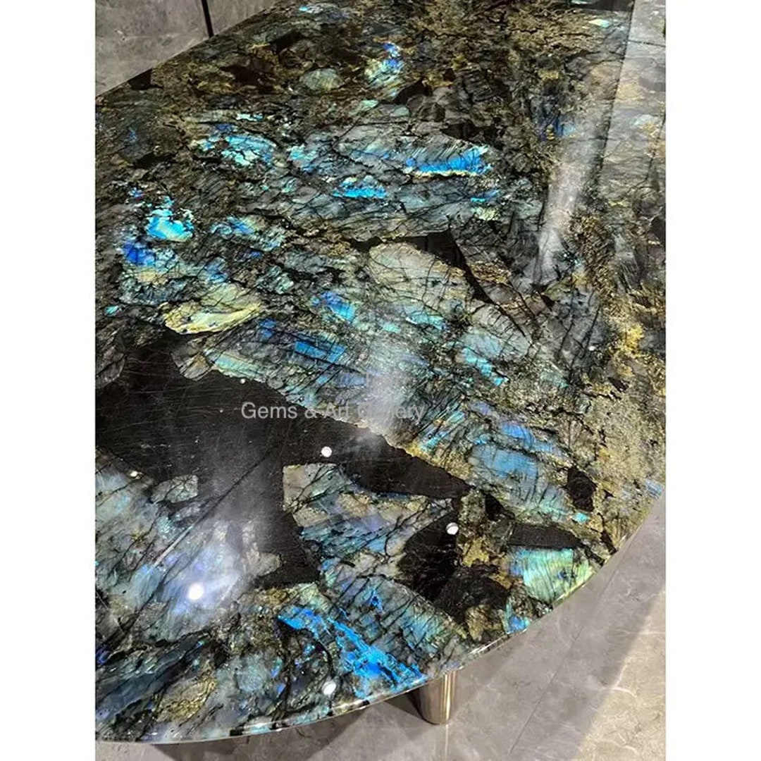Round Labradorite Table Top | Dining Table Top | Coffee Table Top ...