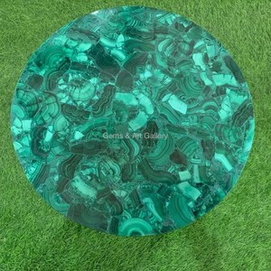 Malachite Round Table Top | Dining Table Top | Coffee Table Top ...