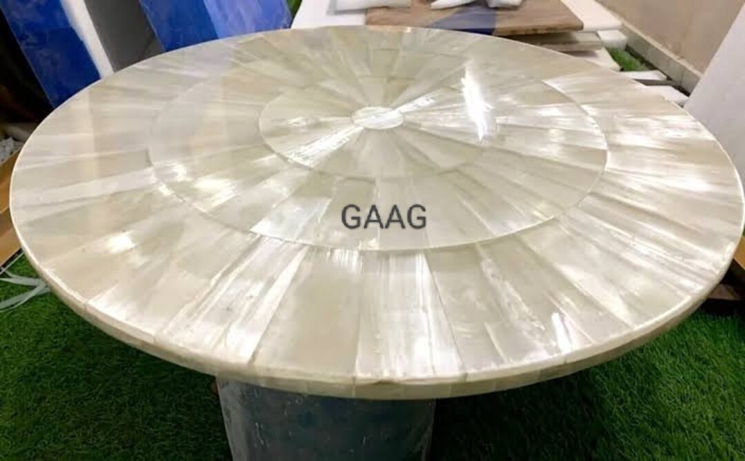 Selenite Round Table Top | Dining Table Top | Coffee Table Top ...