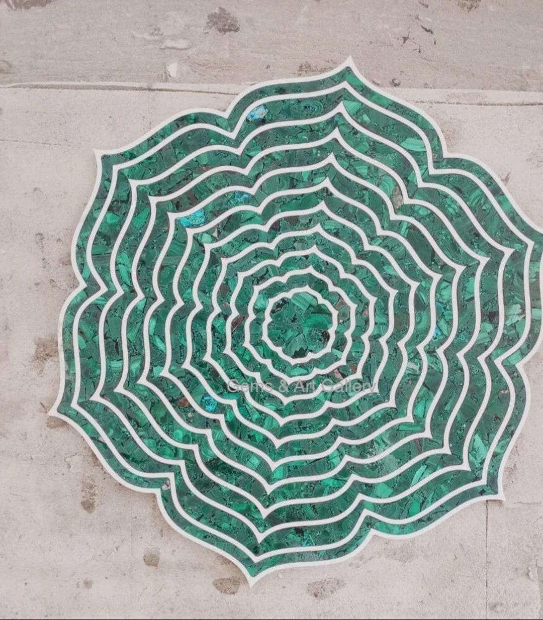 Flower Malachite Table Top / Dining Table / Coffee Table / Resin Table ...