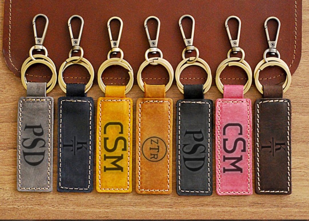 Personalized Bulk Gift, Custom Leather Keychain, Custom Keychain, Best ...