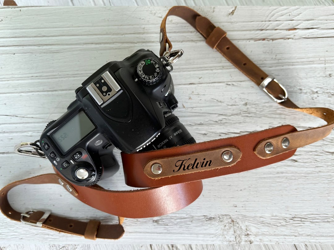 Personalized Leather Camera Straps, Customized Camera Holder, Handmade ...