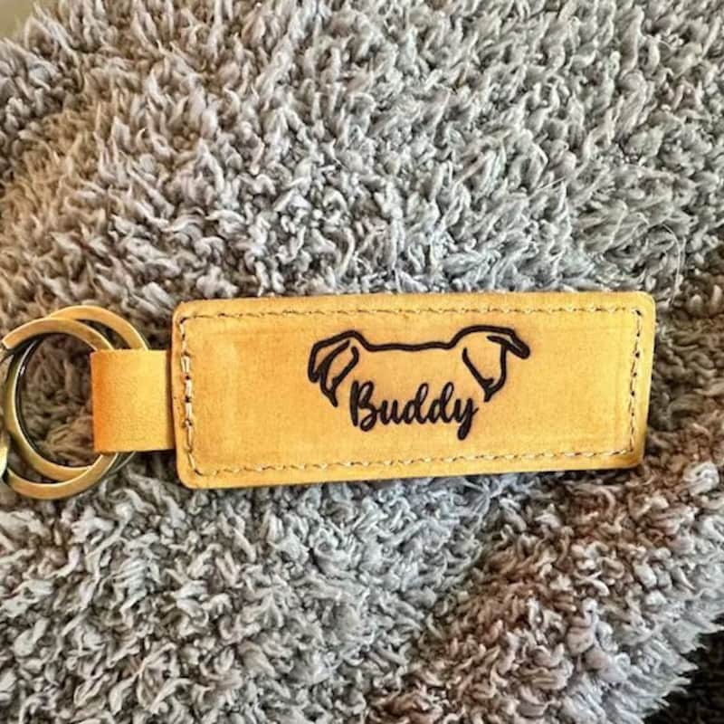 Custom Dog Keychain - Etsy