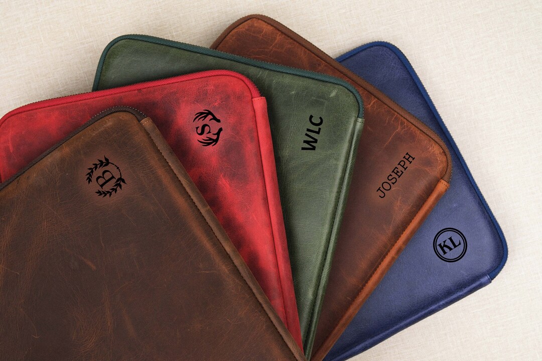 Personalized MacBook Air 13 Inch M2 and M1 Leather Sleeve, Handcrafted ...