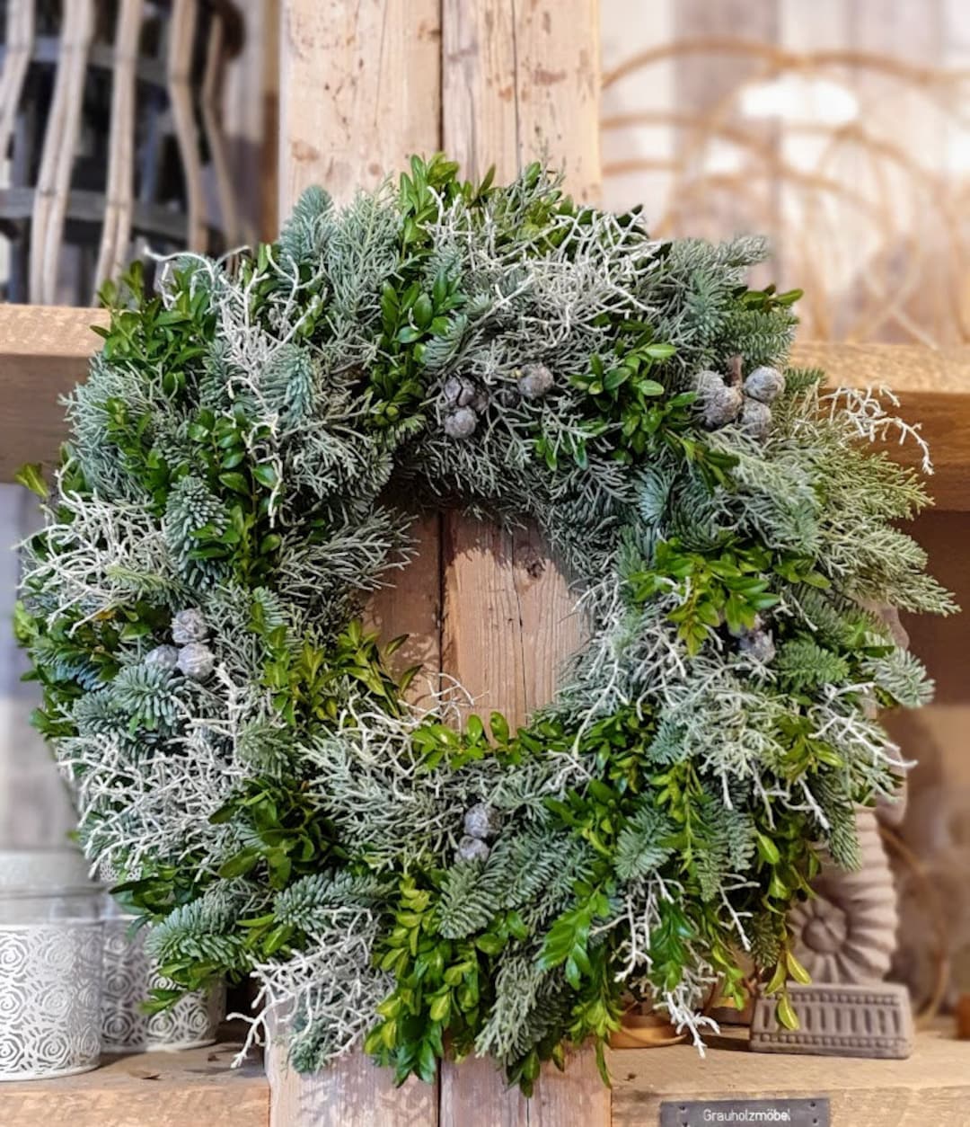 Winterkranz Zypresse, Türkranz, Tischkranz - Etsy.de