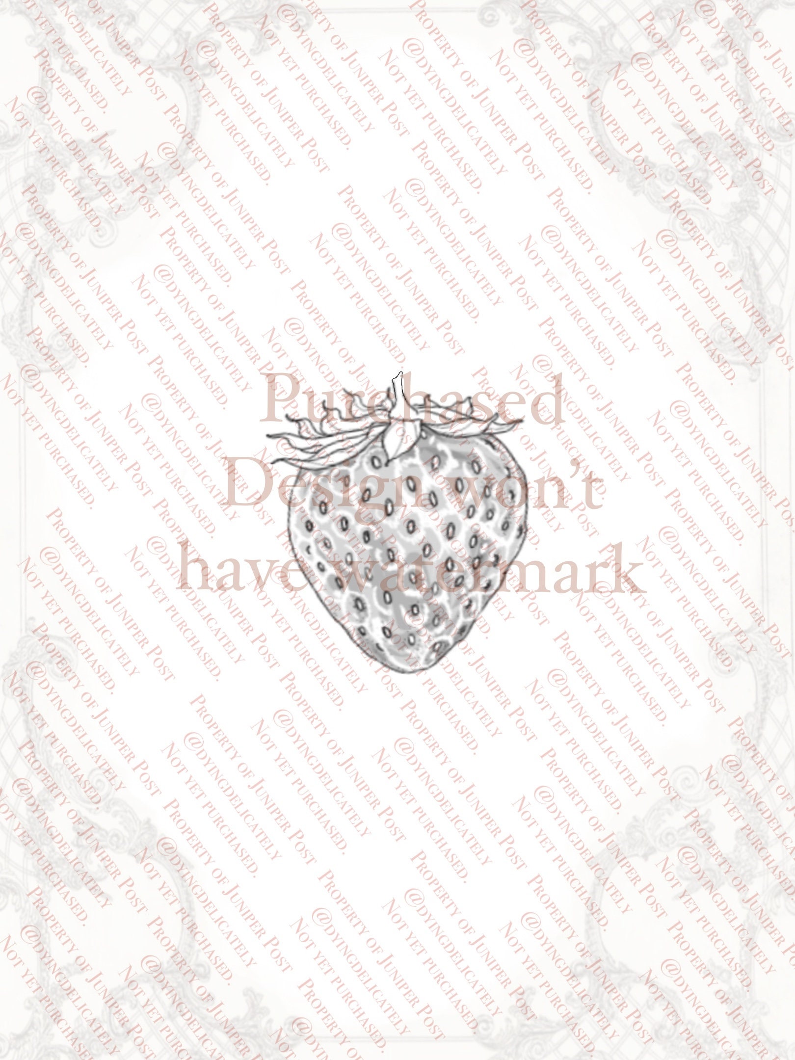 Strawberry Tattoo Design Fine Line Realism Realistic - Etsy