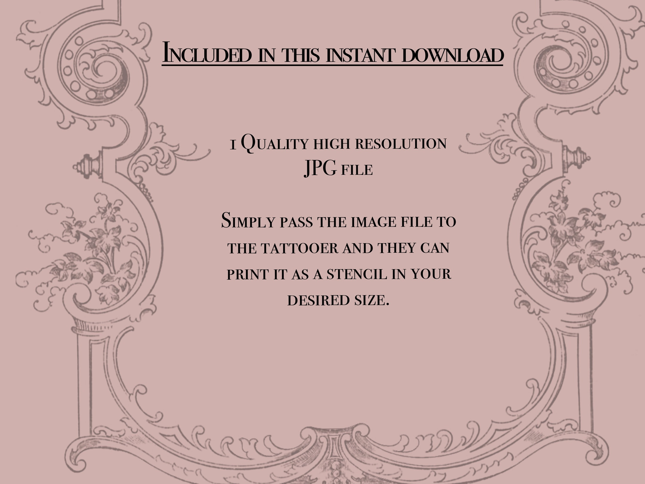 Vine Wrap Tattoo Design | Tattoo Stencil | Instant Download | Leaves ...