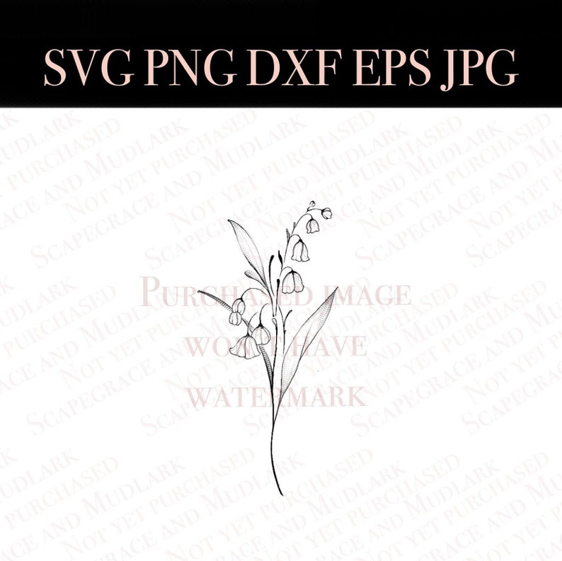 Lilies of the Valley Design Instant Download Lilies of the - Etsy