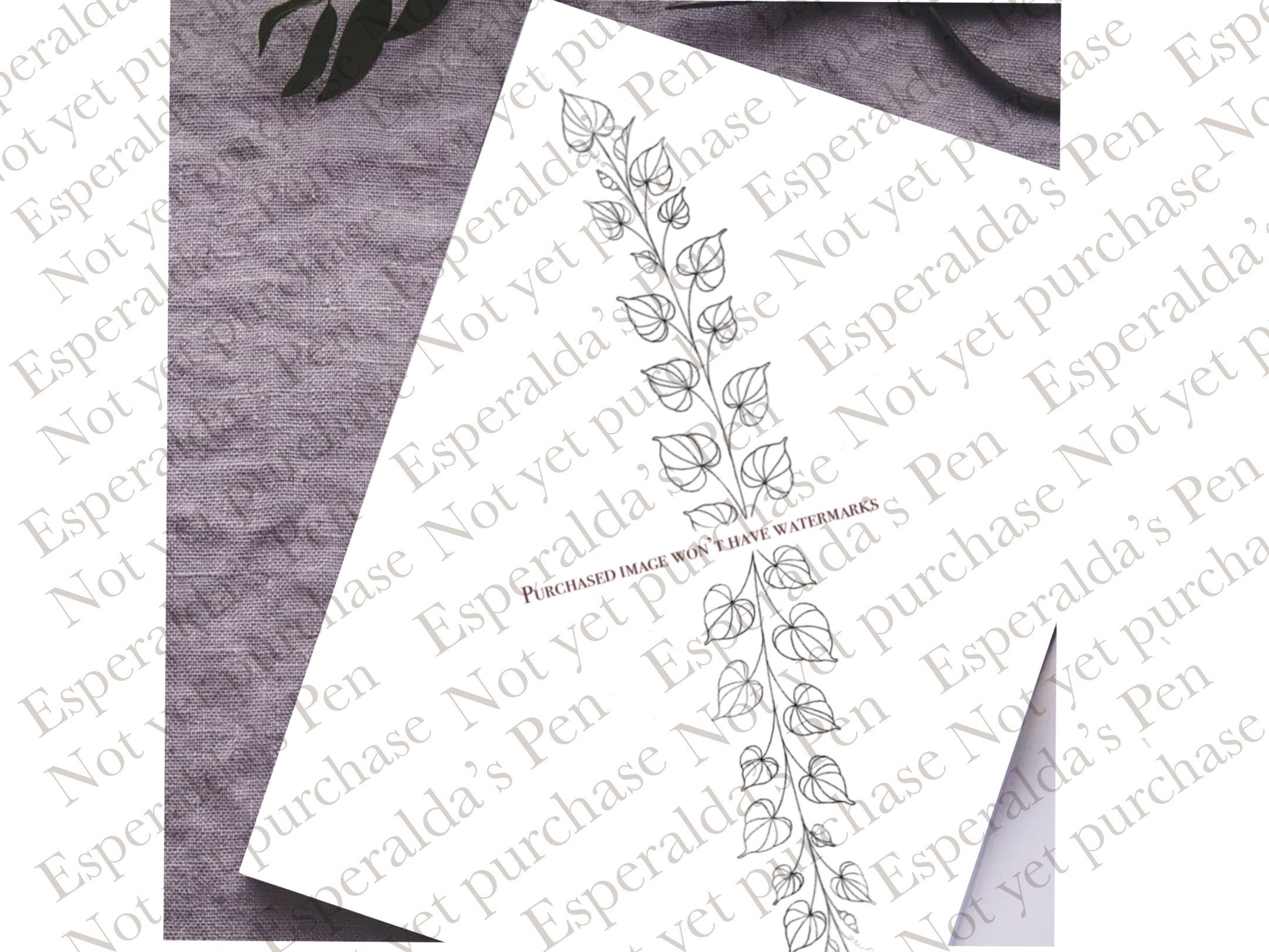 Vine Wrap Tattoo Design | Ivy Wrap Tattoo Design | Instant Download ...