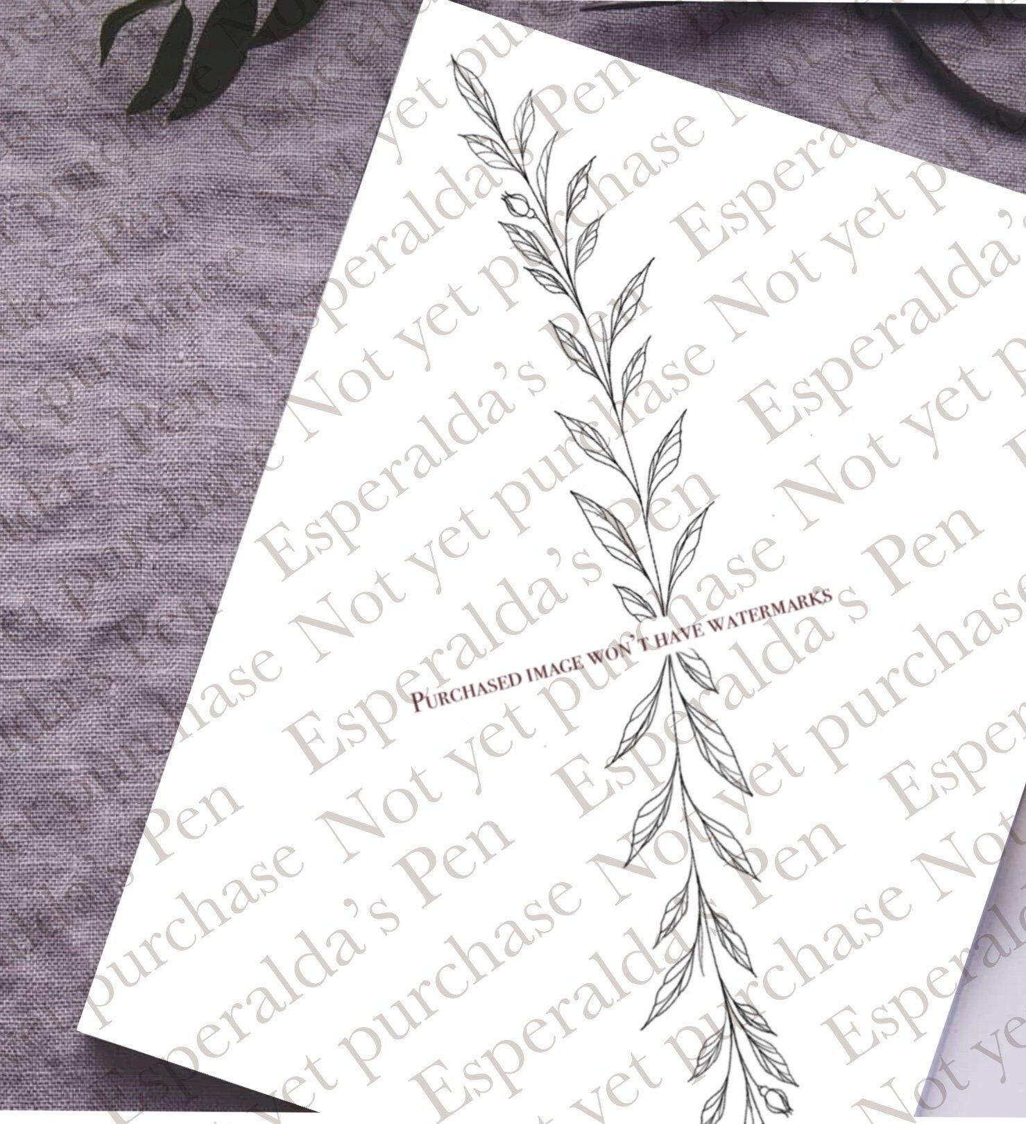 Vine Wrap Tattoo Design Tattoo Stencil Instant Download Leaves Wrapping Around Arm Fine Line