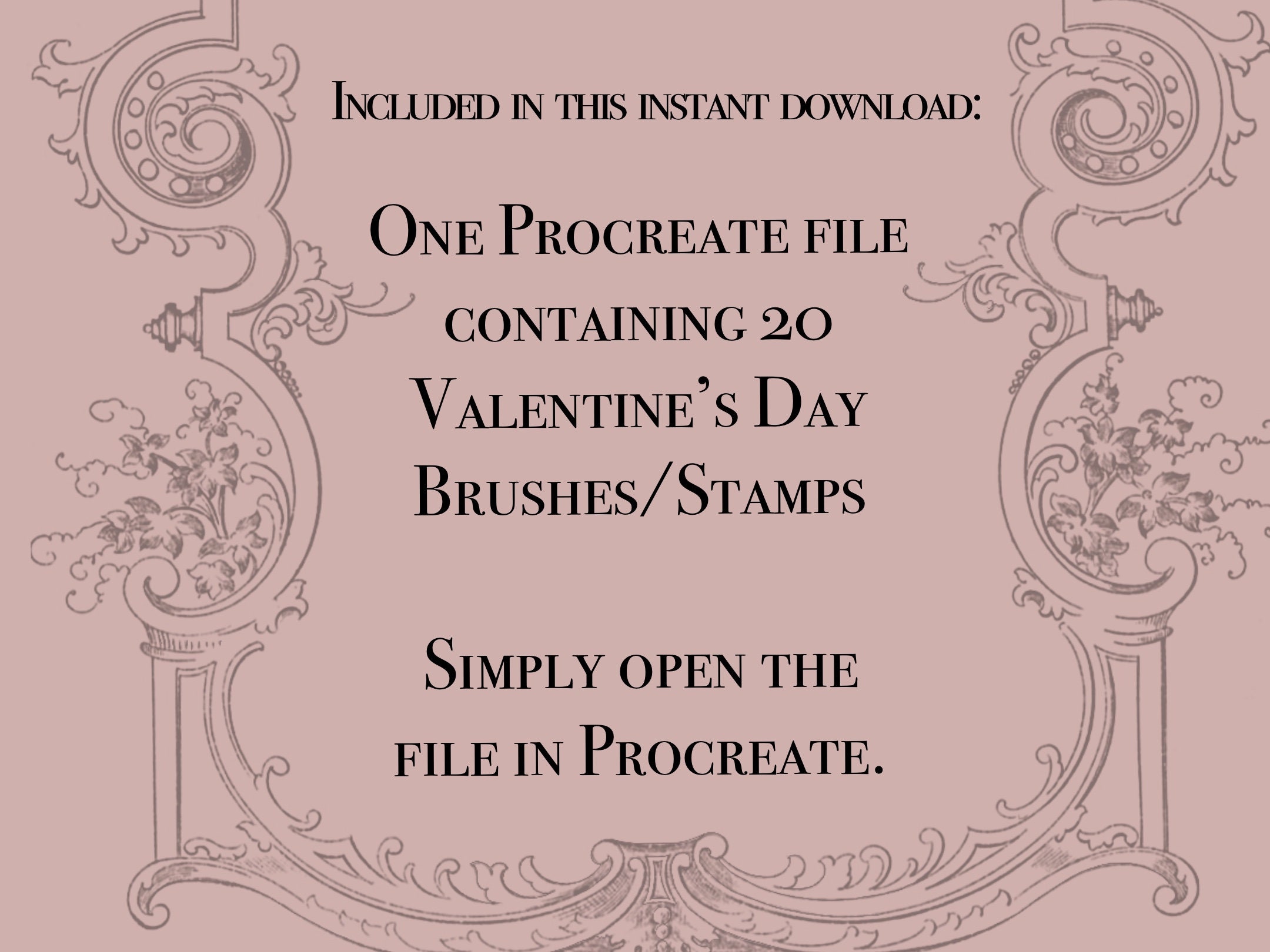 Valentine’s Day Procreate Brushes | 20 Elegant Valentine’s Day Themed ...