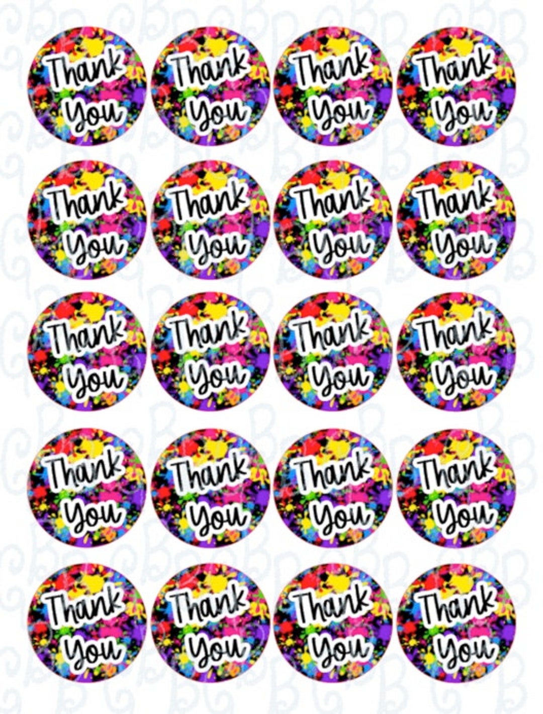 Thank You Sticker Sheet Digital Download - Etsy