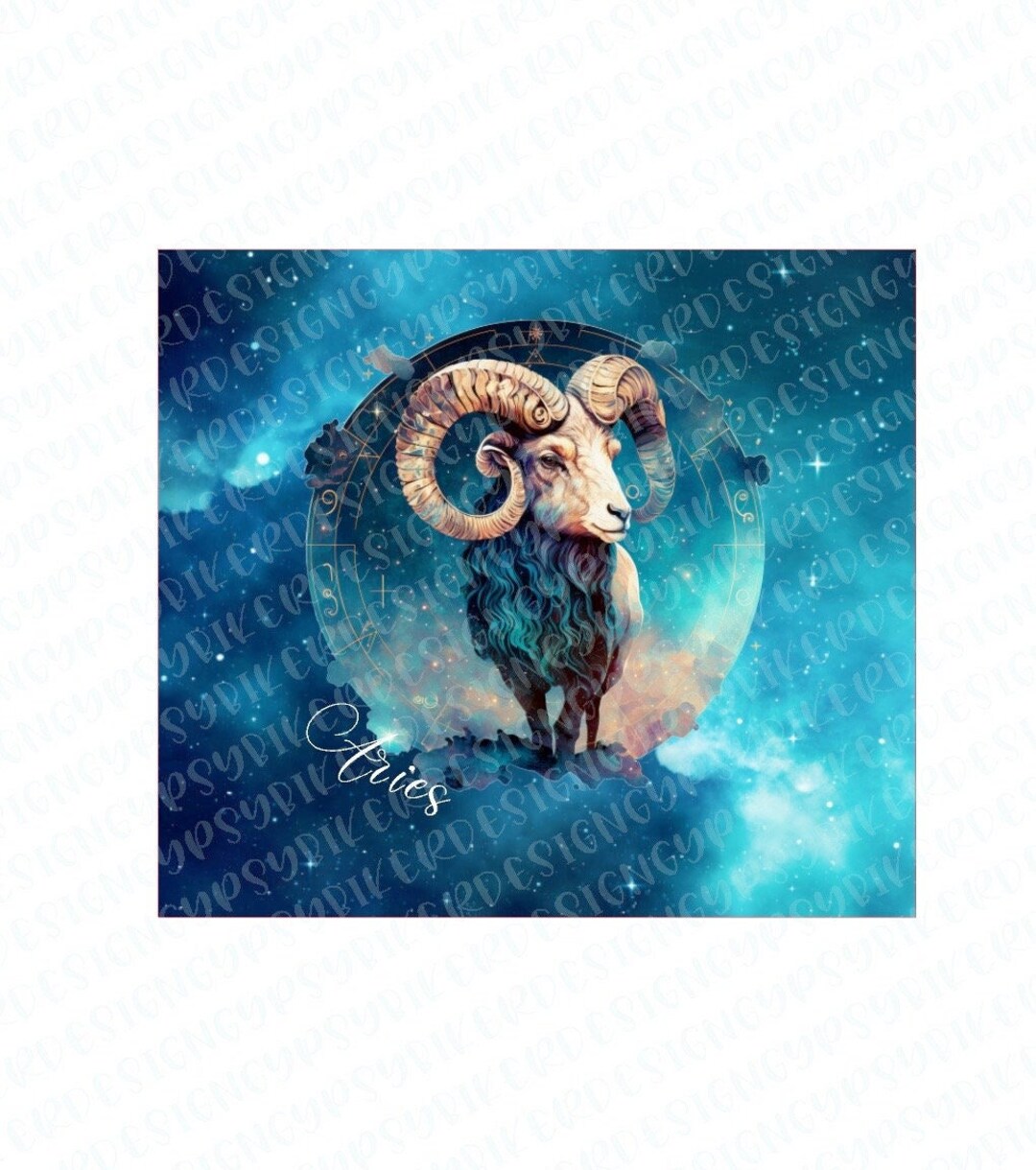 20 Oz Skinny Straight Digital Download Aries Galaxy Celestial - Etsy