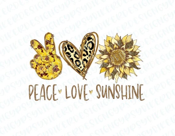 Peace Love Sunshine Sunflower Digital Download - Etsy