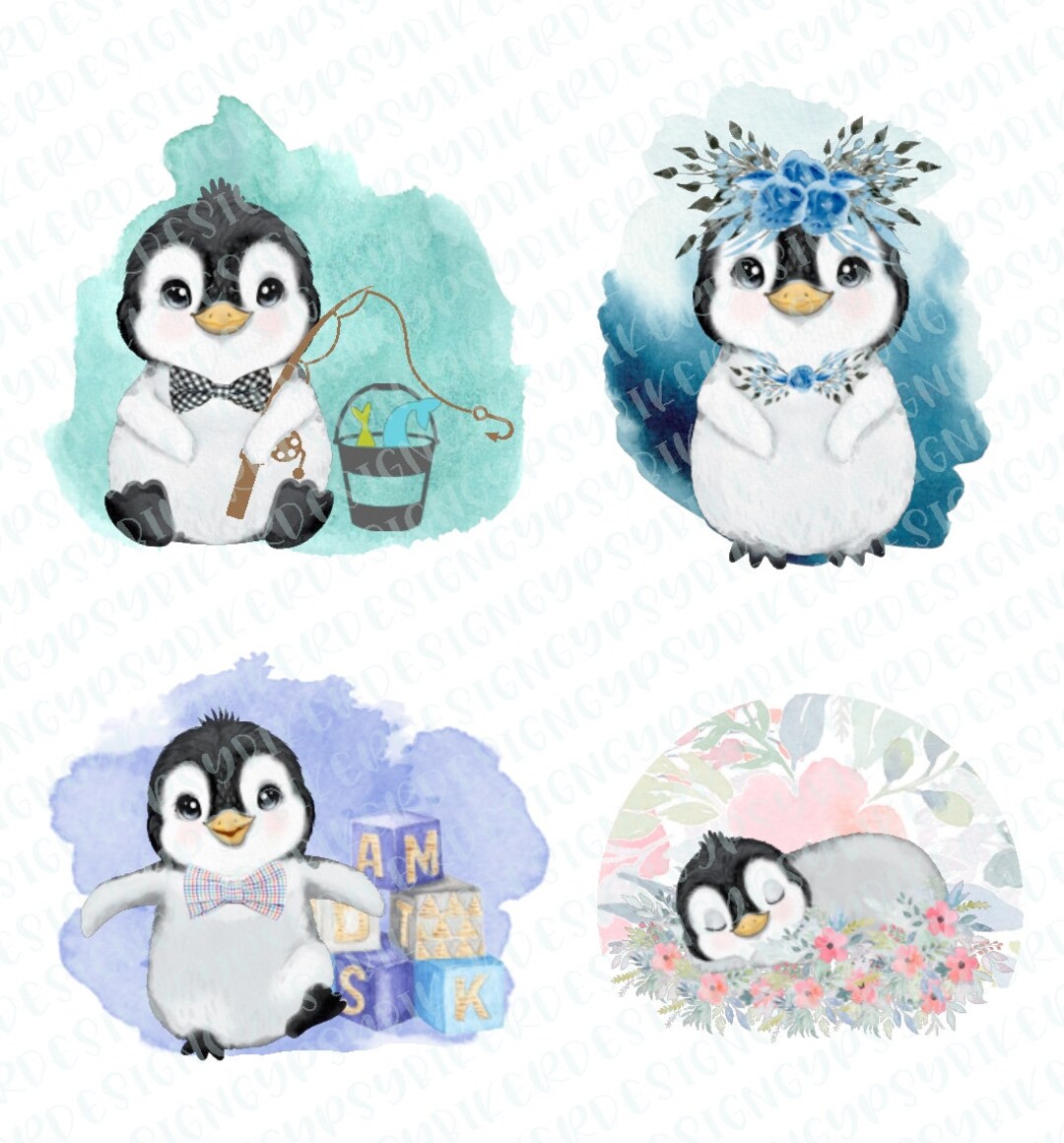 Penguin Family Bundle Digital Download - Etsy