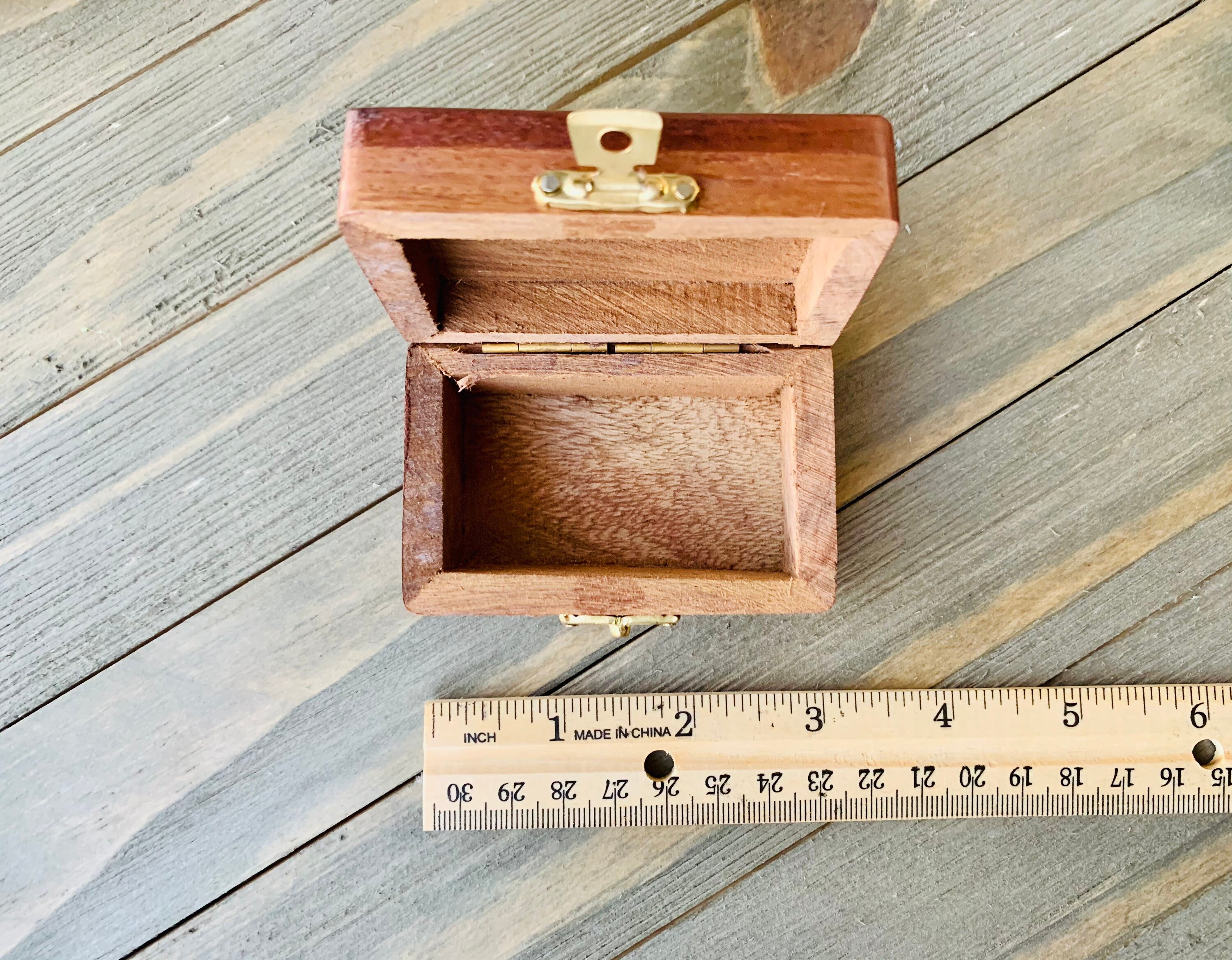 Small Wooden Cross Box 3x2 Brass Inlay Cross Earring Box | Etsy