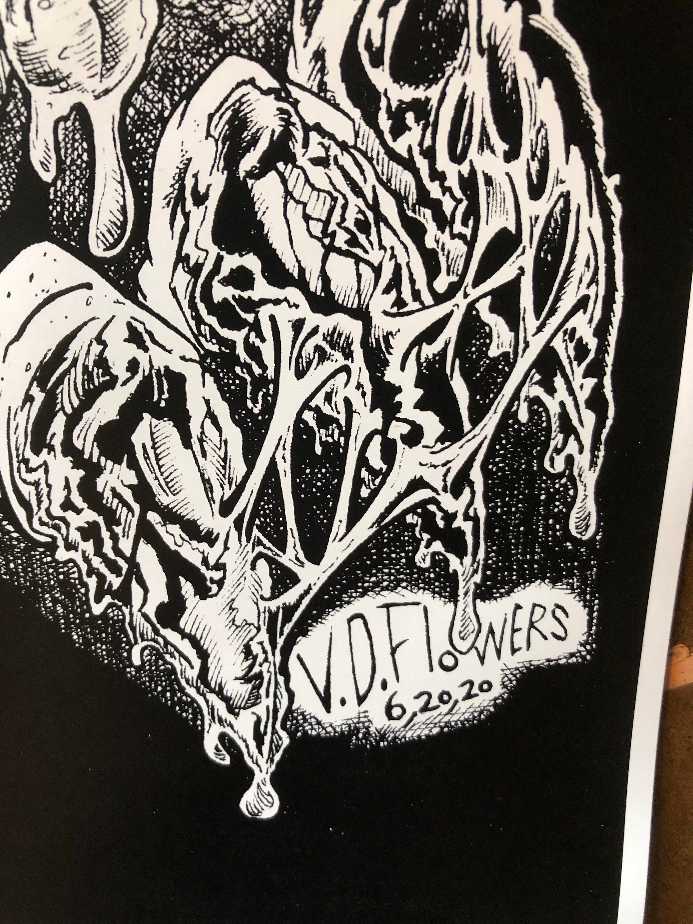 Astro zombie por vaughan flores gótico horror tatuaje póster imprimir ...