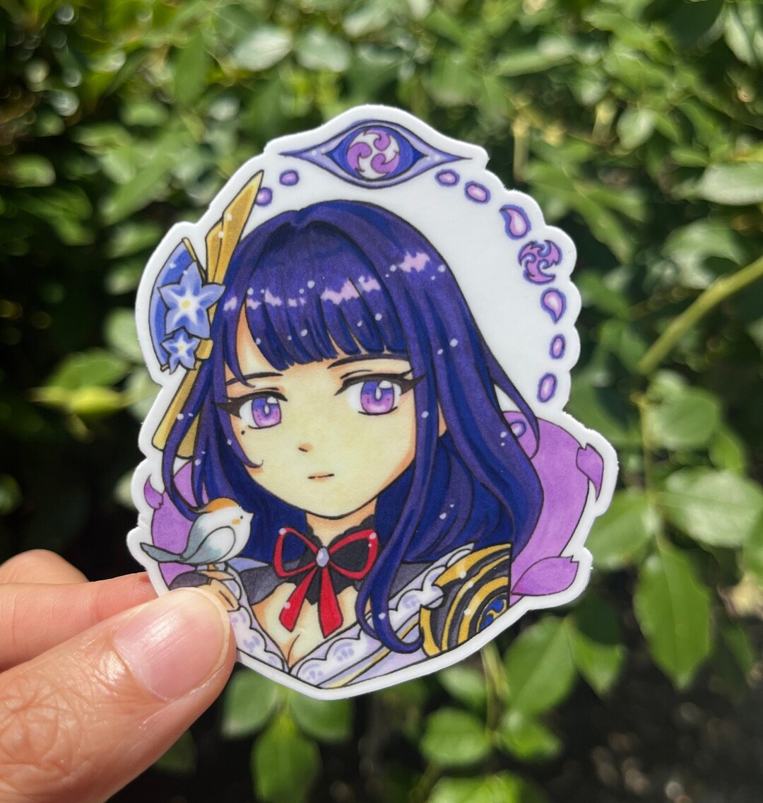 Genshin Impact RAIDEN SHOGUN Vinyl Sticker | Cute Anime Kawaii Chibi ...