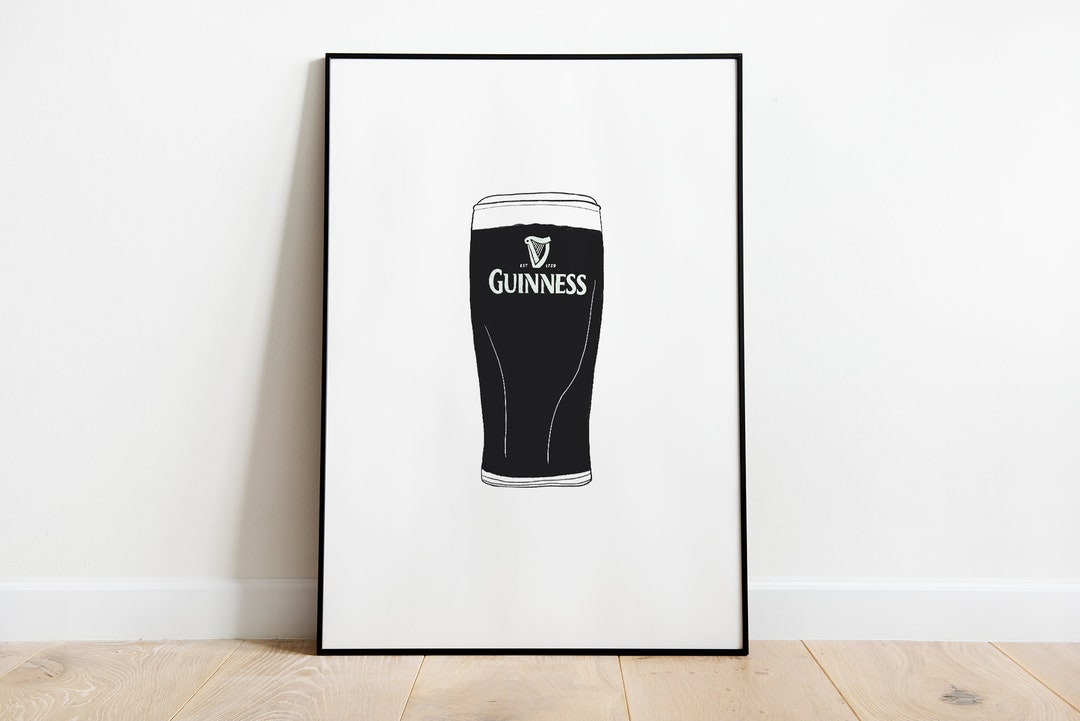 Guinness Illustration Gallery Wall Art - Etsy