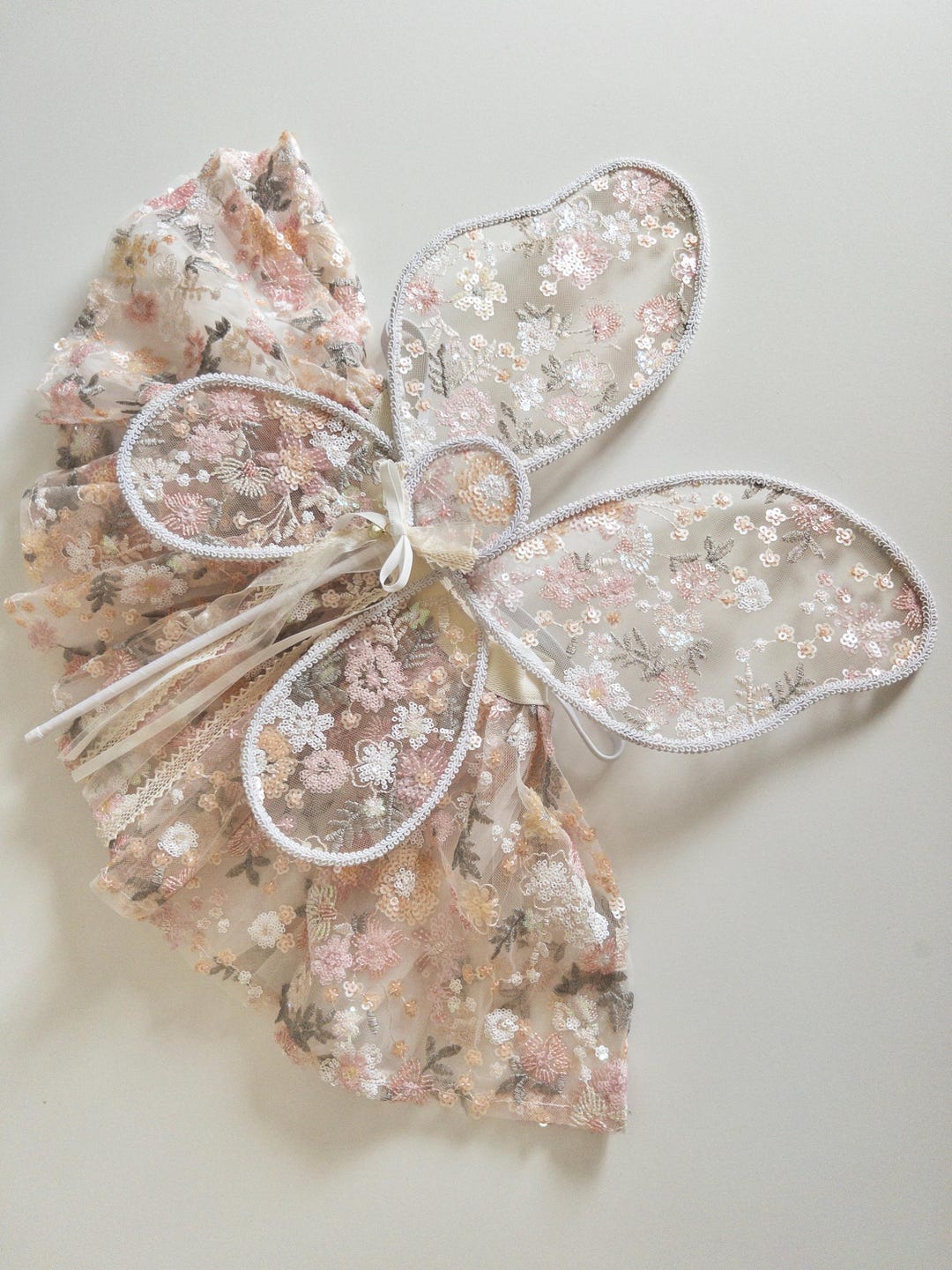 Baby & Child Floral Sequin Fairy Wings Dress up Quality Wings Handmade ...