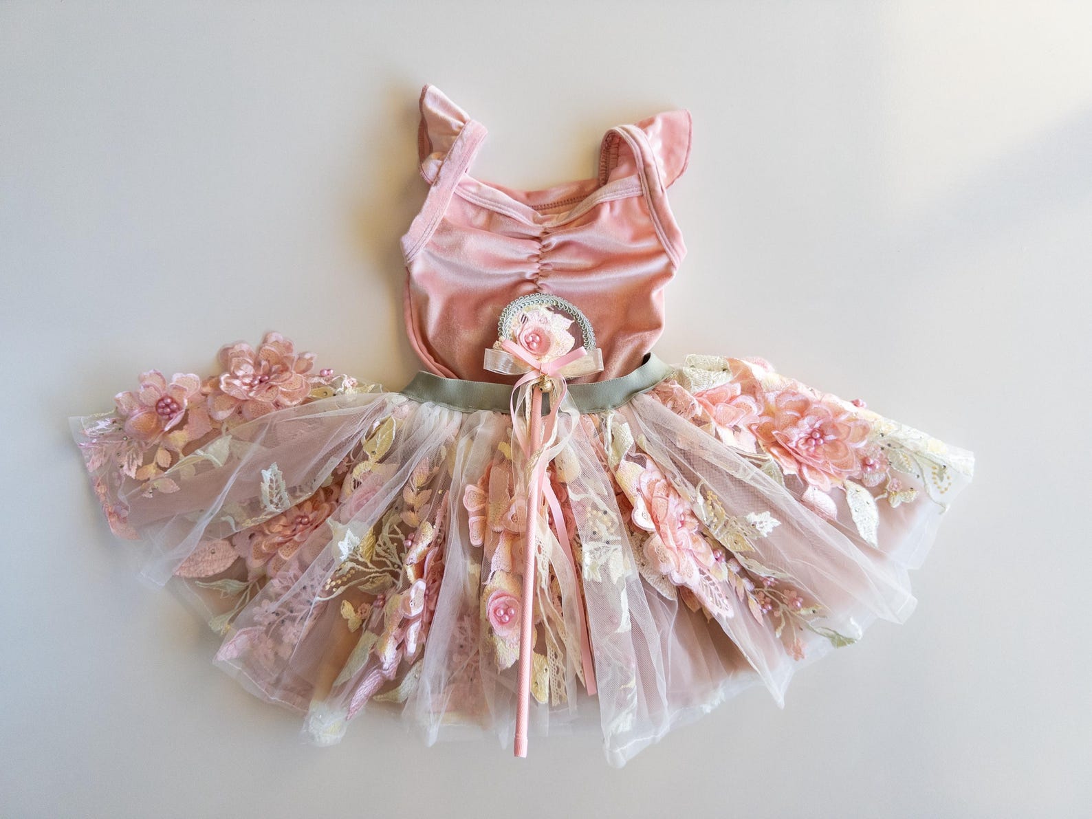 High Quality Floral Embroidery Tutu Skirt Child Tutu Fairy Skirt Floral ...