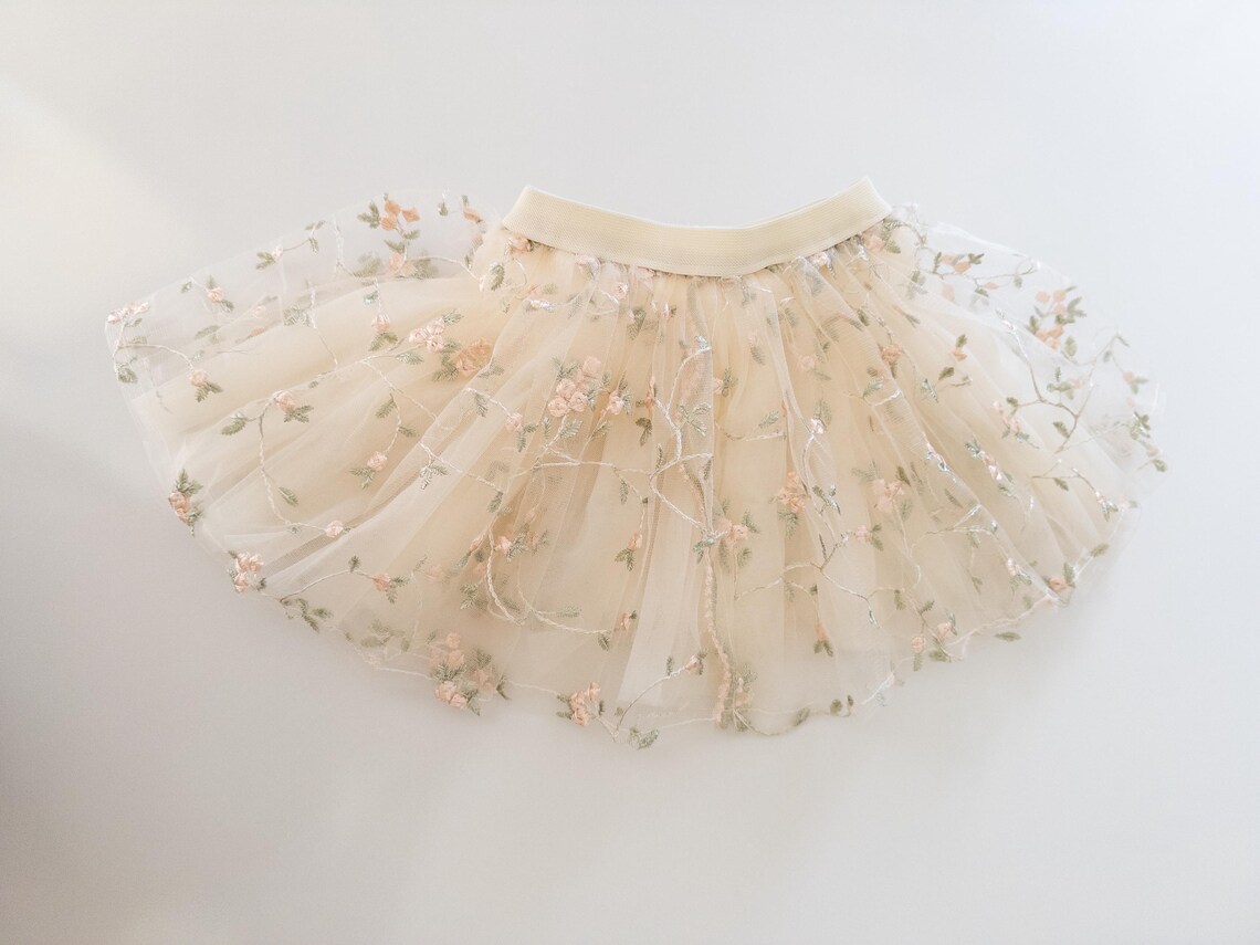Floral Embroidery Tutu Skirt Baby Tutu Child Tutu Tulle Fairy Skirt ...