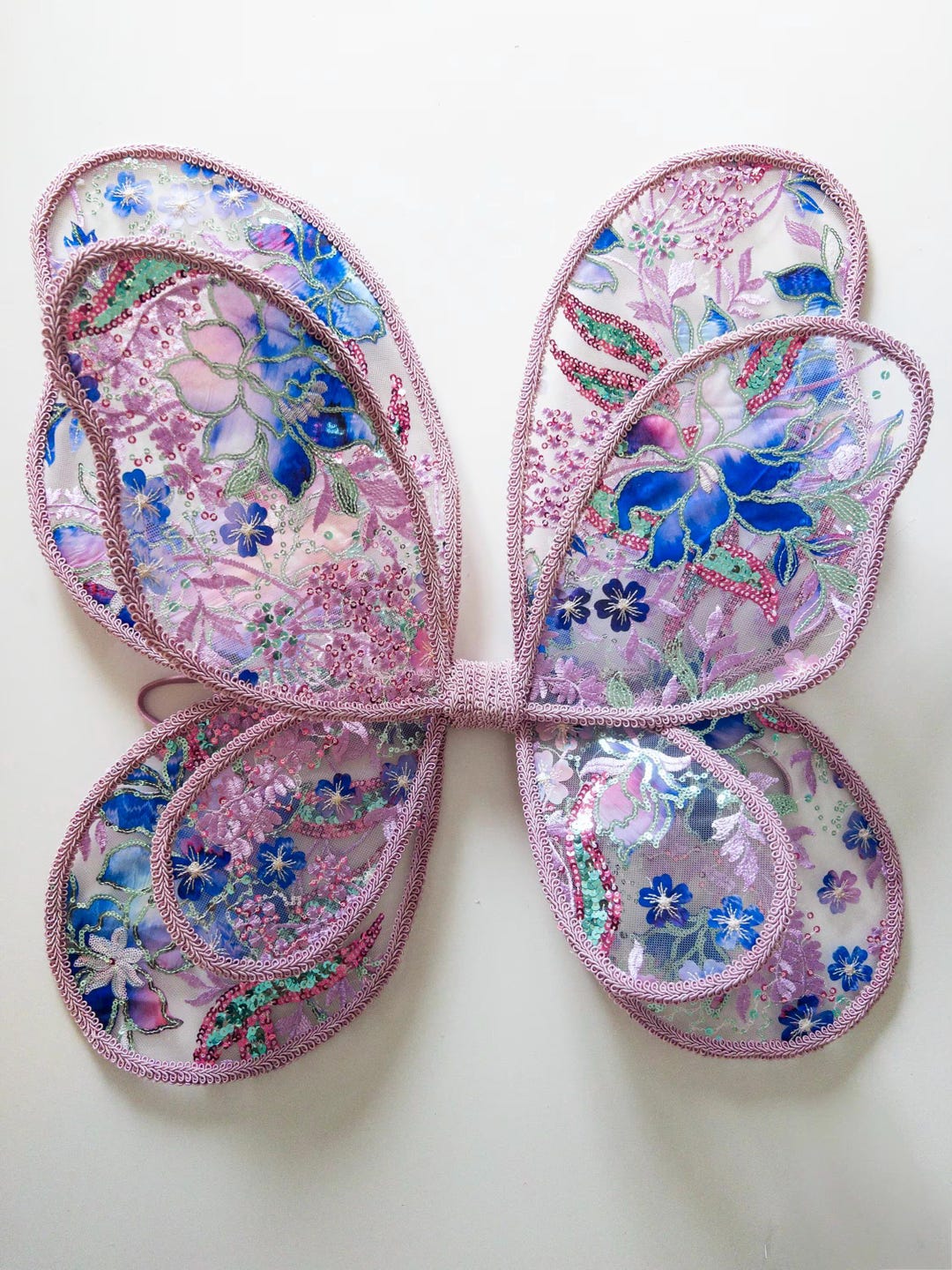 Adult Extra Large Floral Embroidery Fairy Wings Hand Crafted High ...