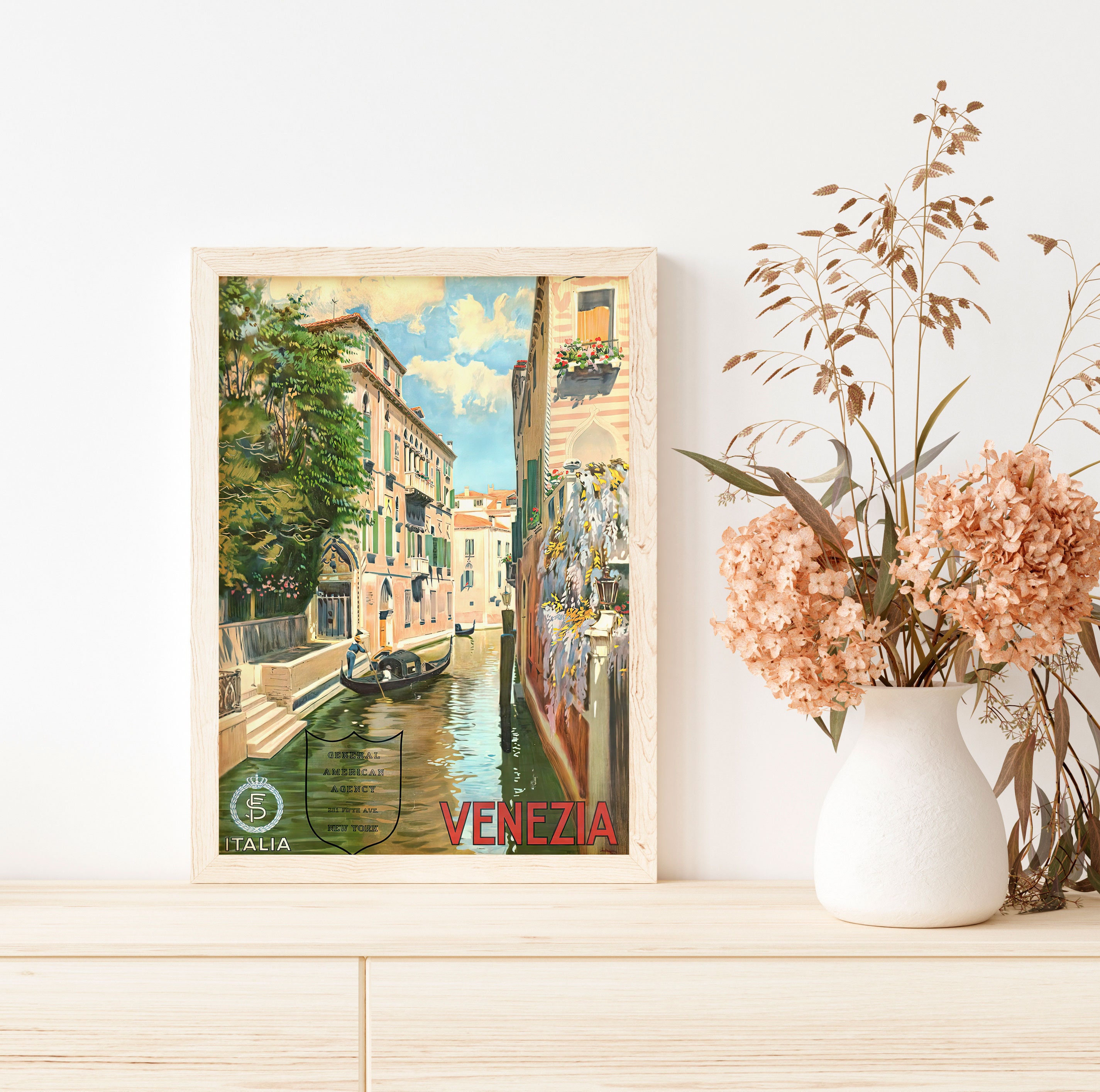 Venice Wall Decor Print Venice Vintage Poster Vintage | Etsy