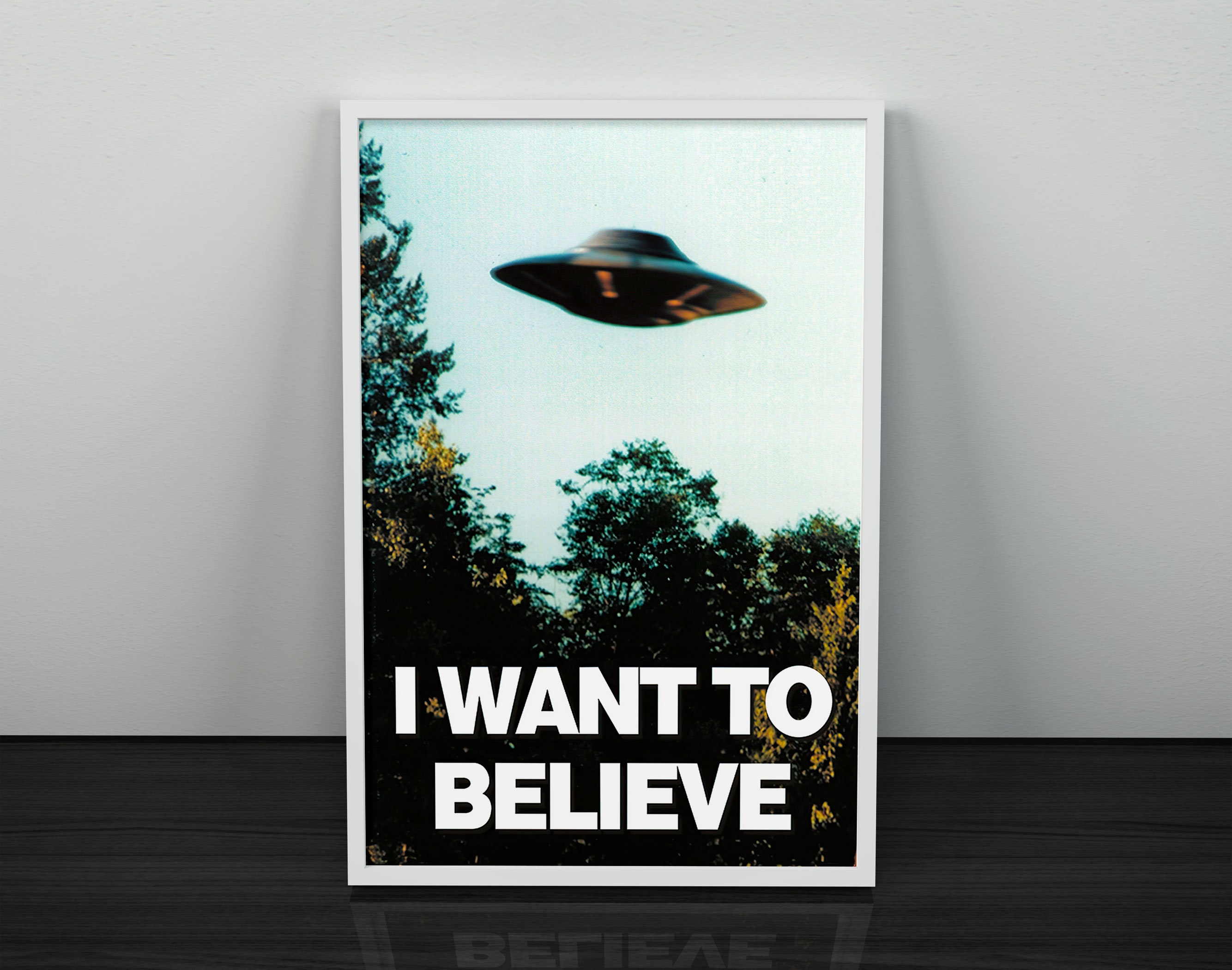 X Files I Want to believe poster High Quality Print UFO | Etsy