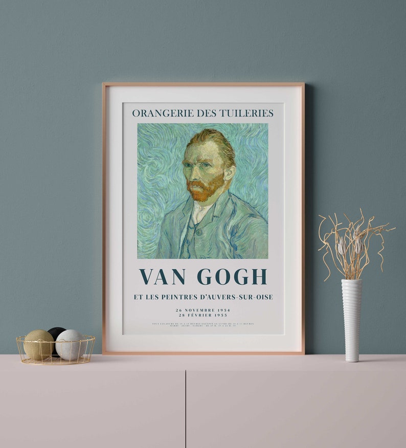 Vincent Van Gogh Self Portrait Exhibition Poster Vincent Van | Etsy