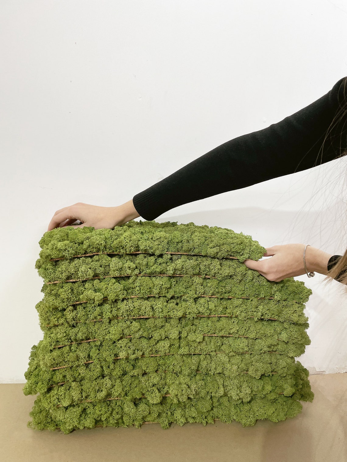 Green Moss Wall Cork Panel Live Preserved Moss Wall Cork Strip ...