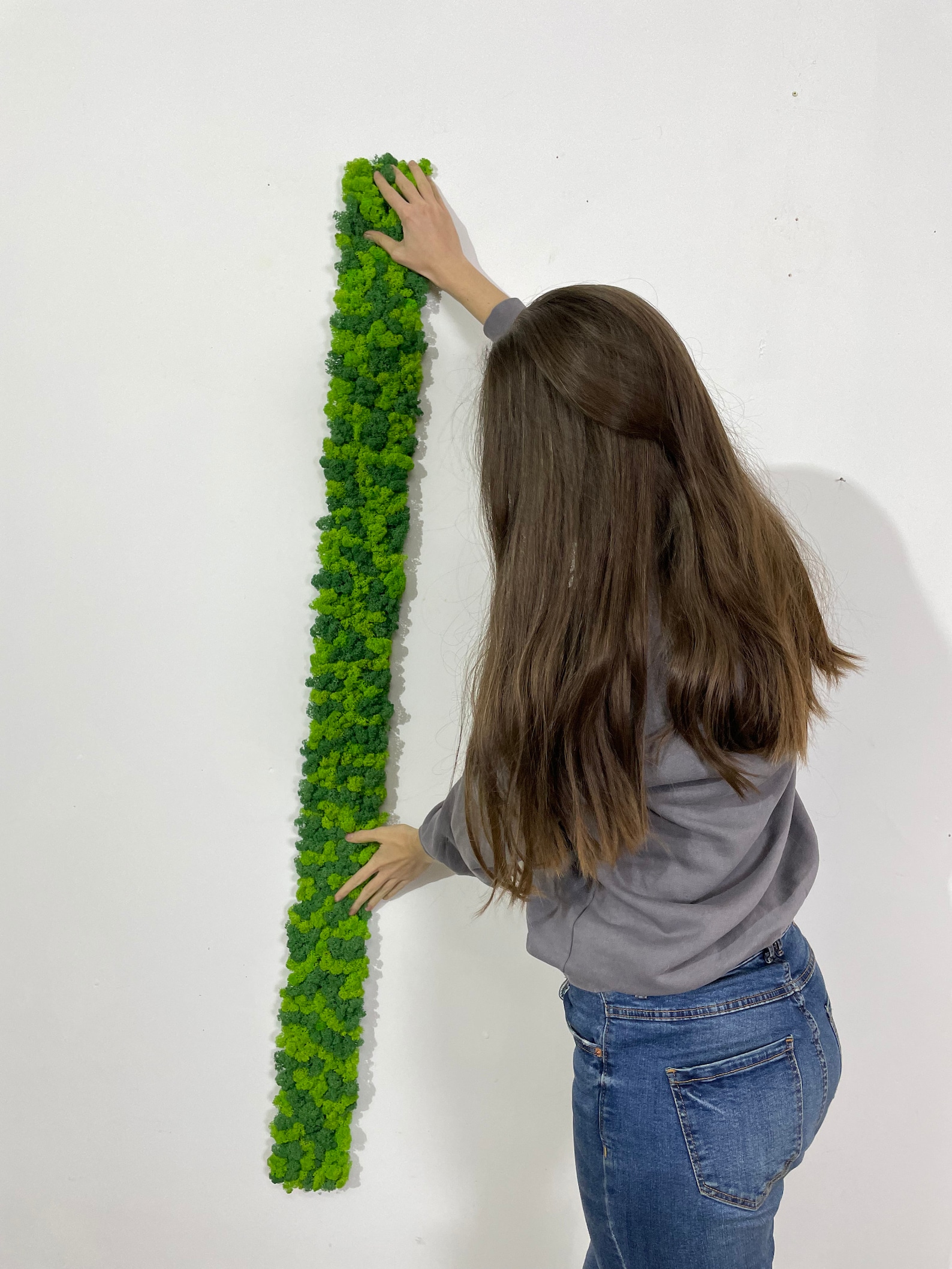 Preserved Moss Panels Wall Natural Dried Moss Art Trendy Wall Art Green ...