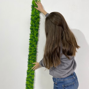 Preserved Moss Panels Wall Natural Dried Moss Art Trendy Wall Art Green ...
