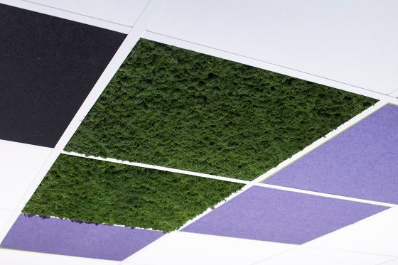 Moss Ceiling Tiles Custom Panels Wall Moss Art Green Natural Dried Moss ...